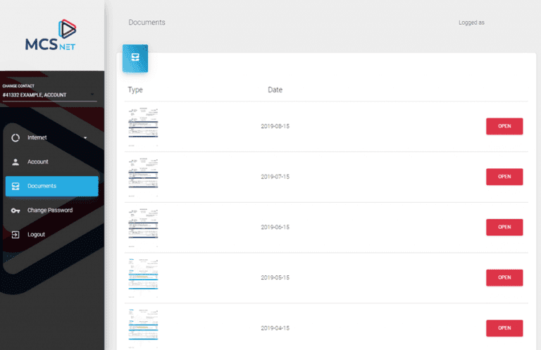 My Account Administration | MCSnet